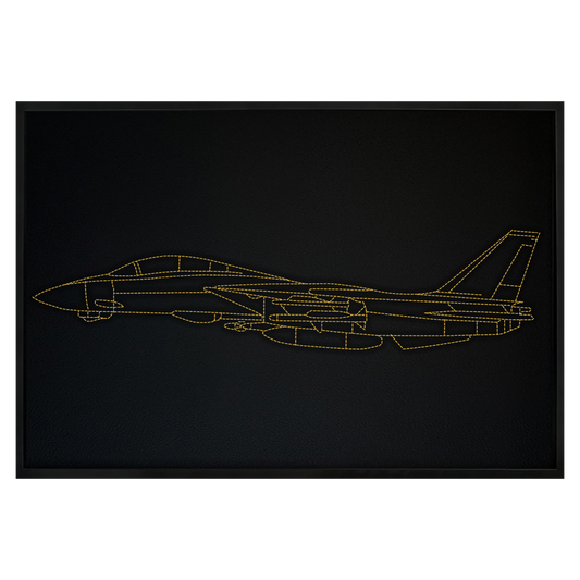 General Dynamics F-16 Fighting Falcon Jet Leather Wall Decoration